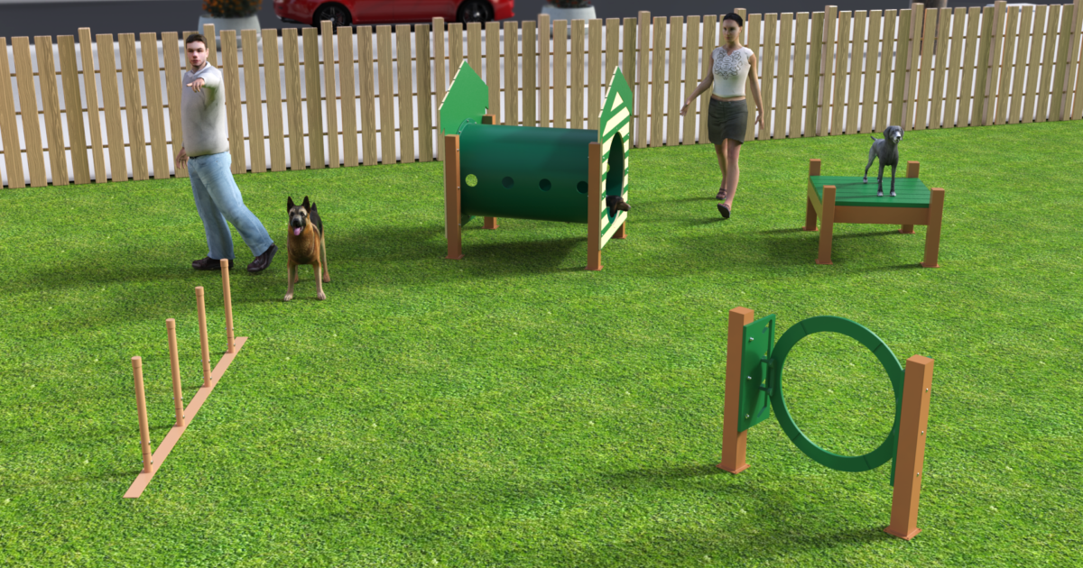 Recycled Dog Park Course for Small Dogs | BarkPark